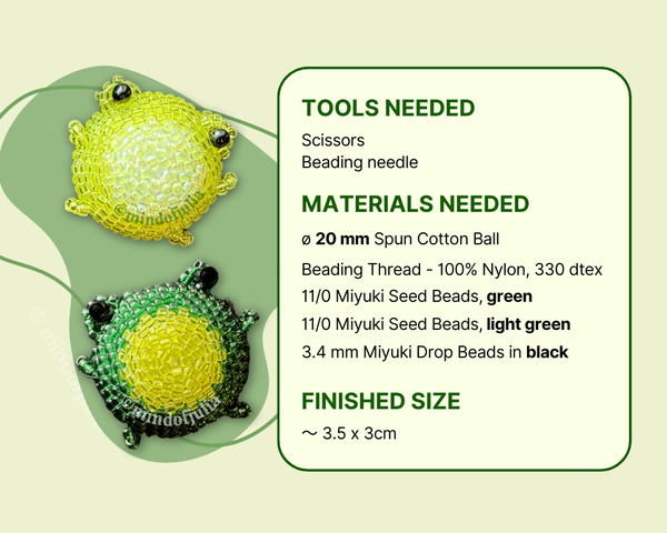 🐸 3D Beaded Frog PDF Pattern – Mindofjulia